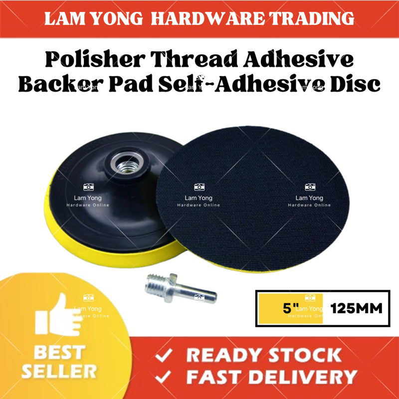 Sanding Pad 5 Inch/125mm MAX 12500 RPM Polyurethane Yellow Buffing Pad ...
