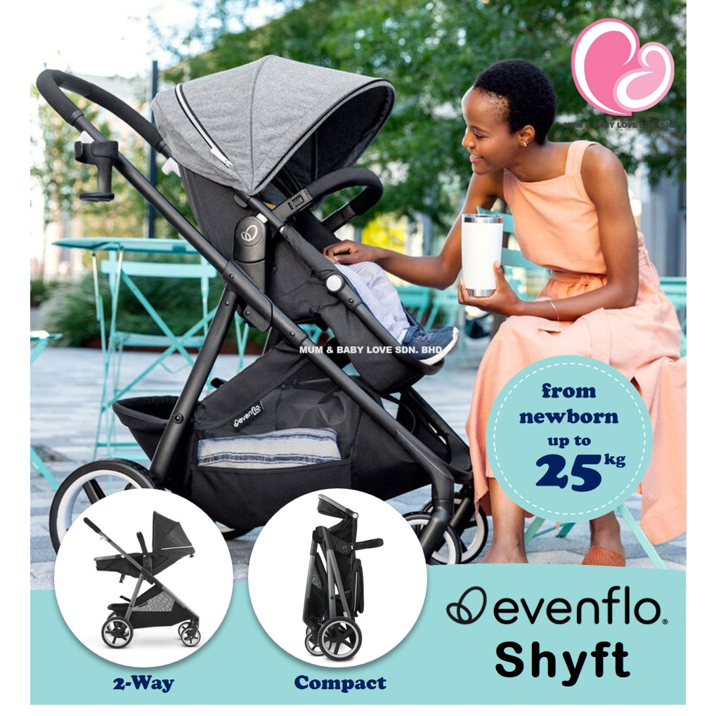 Evenflo Gold Shyft Stroller Baby 2 Way Seat (Newborn till 25kg ...