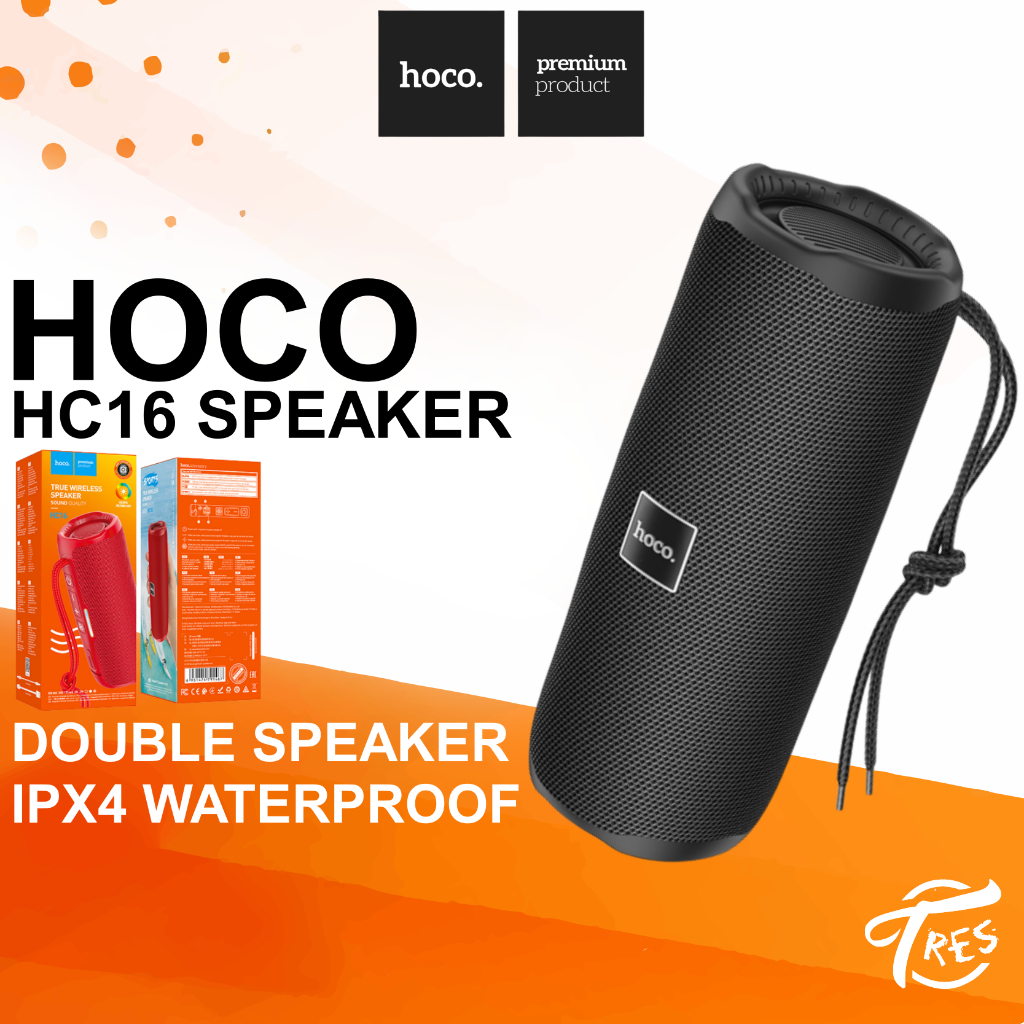 Hoco HC16 IPX4 Waterproof Stereo Sound Bluetooth Speaker | Shopee Malaysia