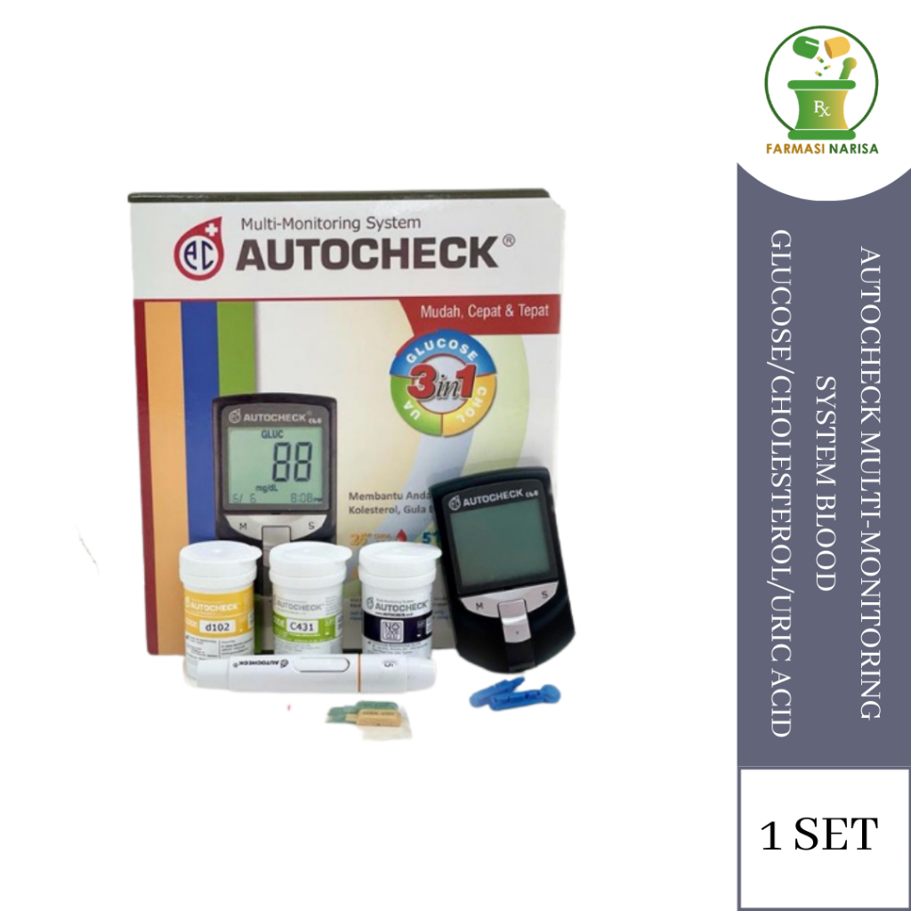 AUTOCHECK MULTI-MONITORING SYSTEM BLOOD GLUCOSE/CHOLESTEROL/URIC ACID ...