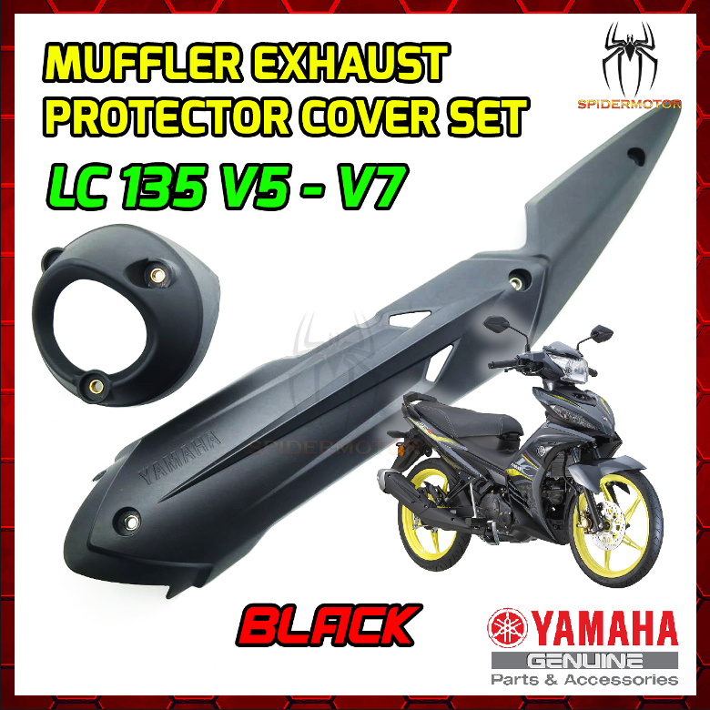 MUFFLER PROTECTOR EXHAUST COVER LC 135 LC135 NEW V5 V6 V7 + MUFFLER END ...