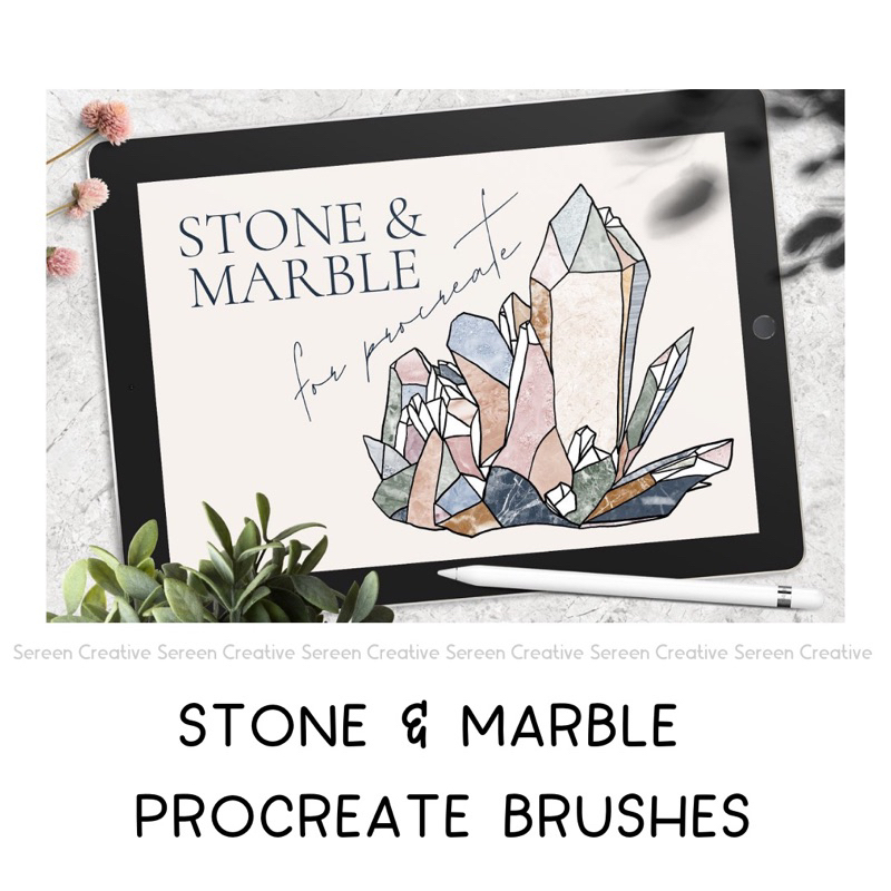 P357 Stone & Marble Brushes for Procreate Alaina Jensen (Concrete, granite, sandstone, crackled ...