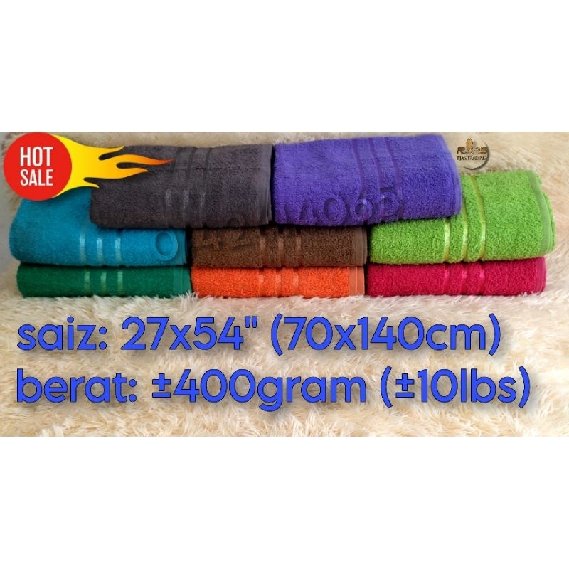 TUALA MANDI DEWASA 70x140cm @ WEIGHT ± 400 GRAM | Shopee Malaysia