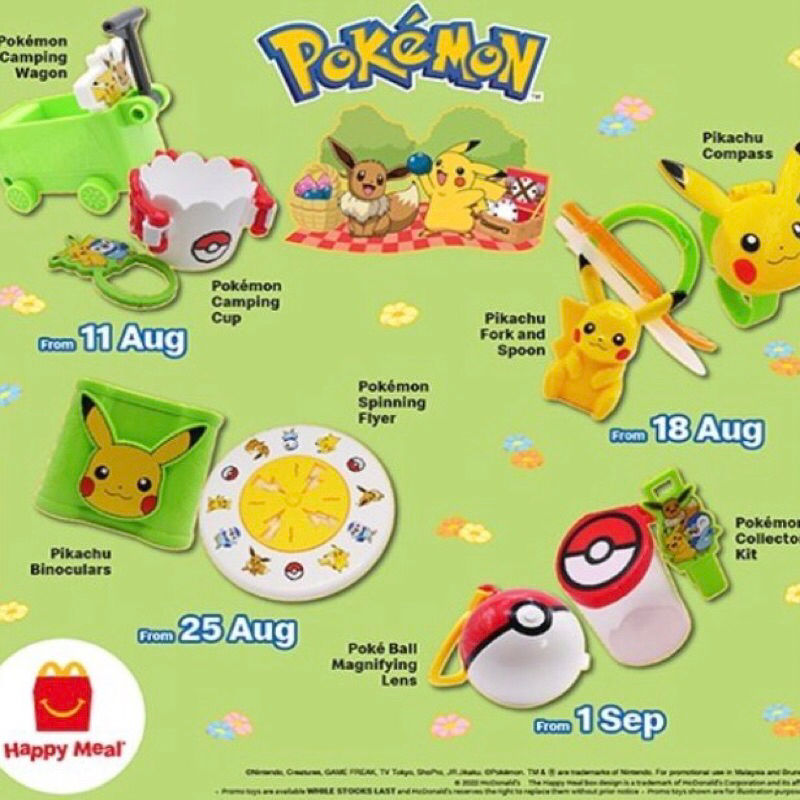 McDonald’s Happy Meal toy- Pokémon | Pokémon Camping Wagon | Shopee ...