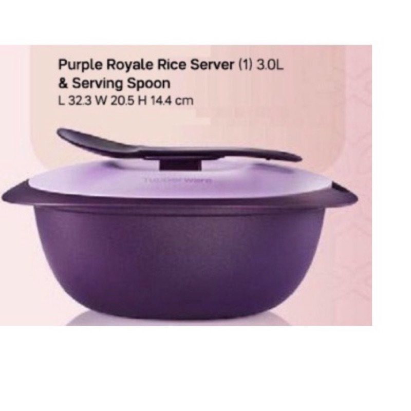 purlpe royale rice server Tupperware | Shopee Malaysia