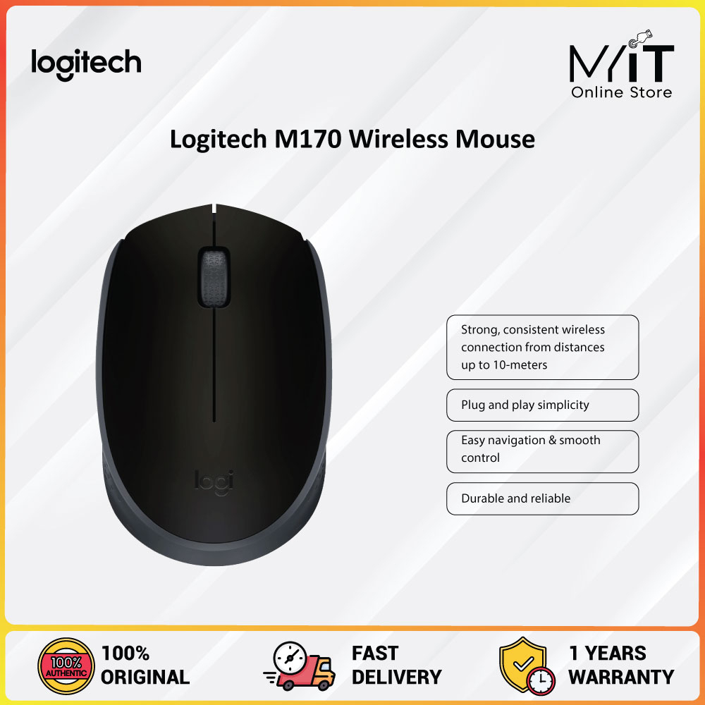 Logitech M170 Wireless Mouse, 2.4 GHz with USB Nano Receiver ...