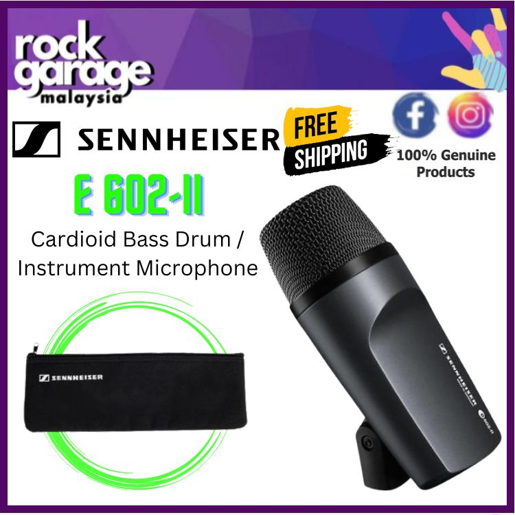Sennheiser E 602-II Cardioid Bass Drum / Instrument Microphone (E602 II ...