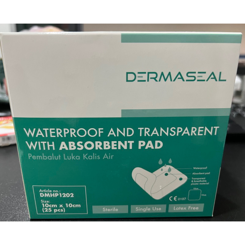 Dermaseal Waterproof Dressing with Absorbent Pad 25’s (Size: 6x7cm, 10x10cm, 10x15cm, 10x20cm ...