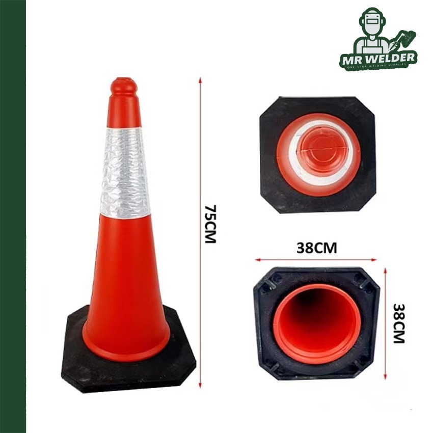HEAVY DUTY 30" SAFETY CONE / TRAFFIC CONE RUBBER BASE / Heavy Duty Kon ...