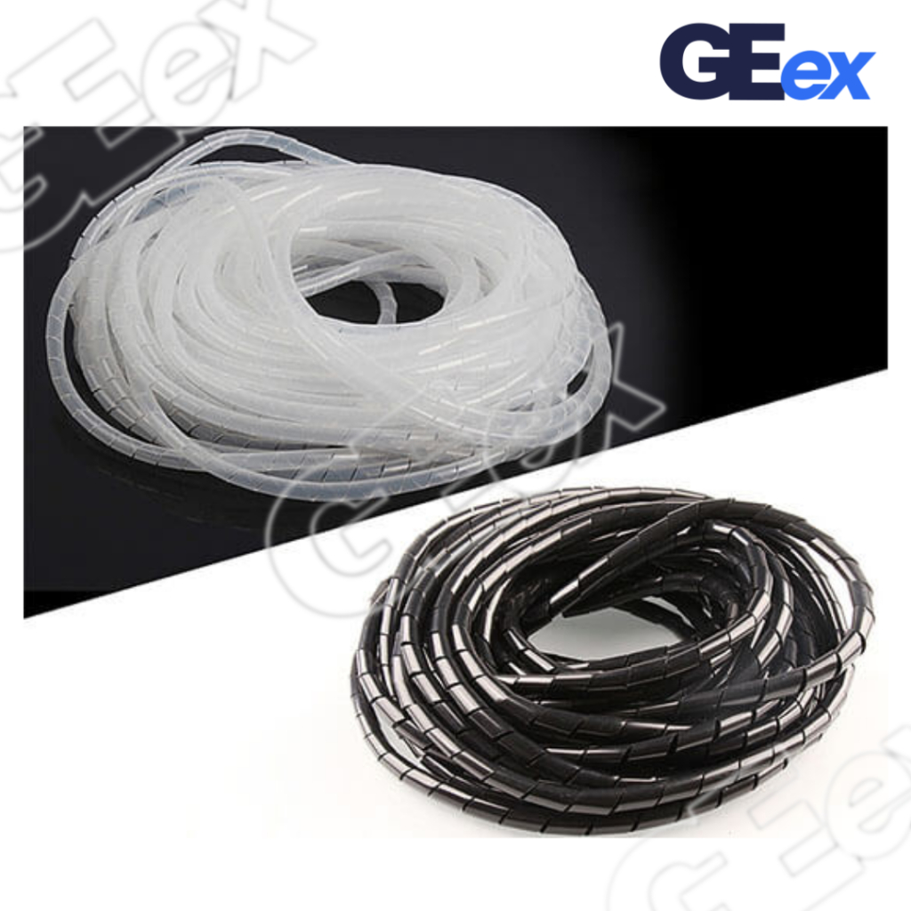 PVC Spiral Wrapping Band ( Black / White ) (6mm / 8mm / 10mm / 12mm ...