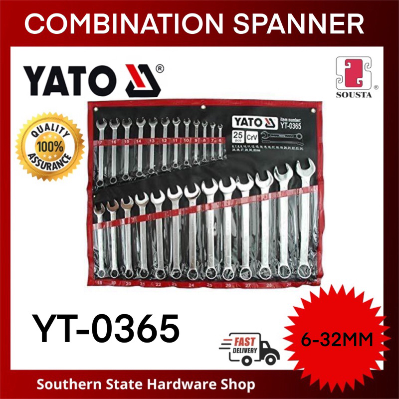 YATO Combination Spanner Set 6-32mm 25pcs YT-0365 | Shopee Malaysia