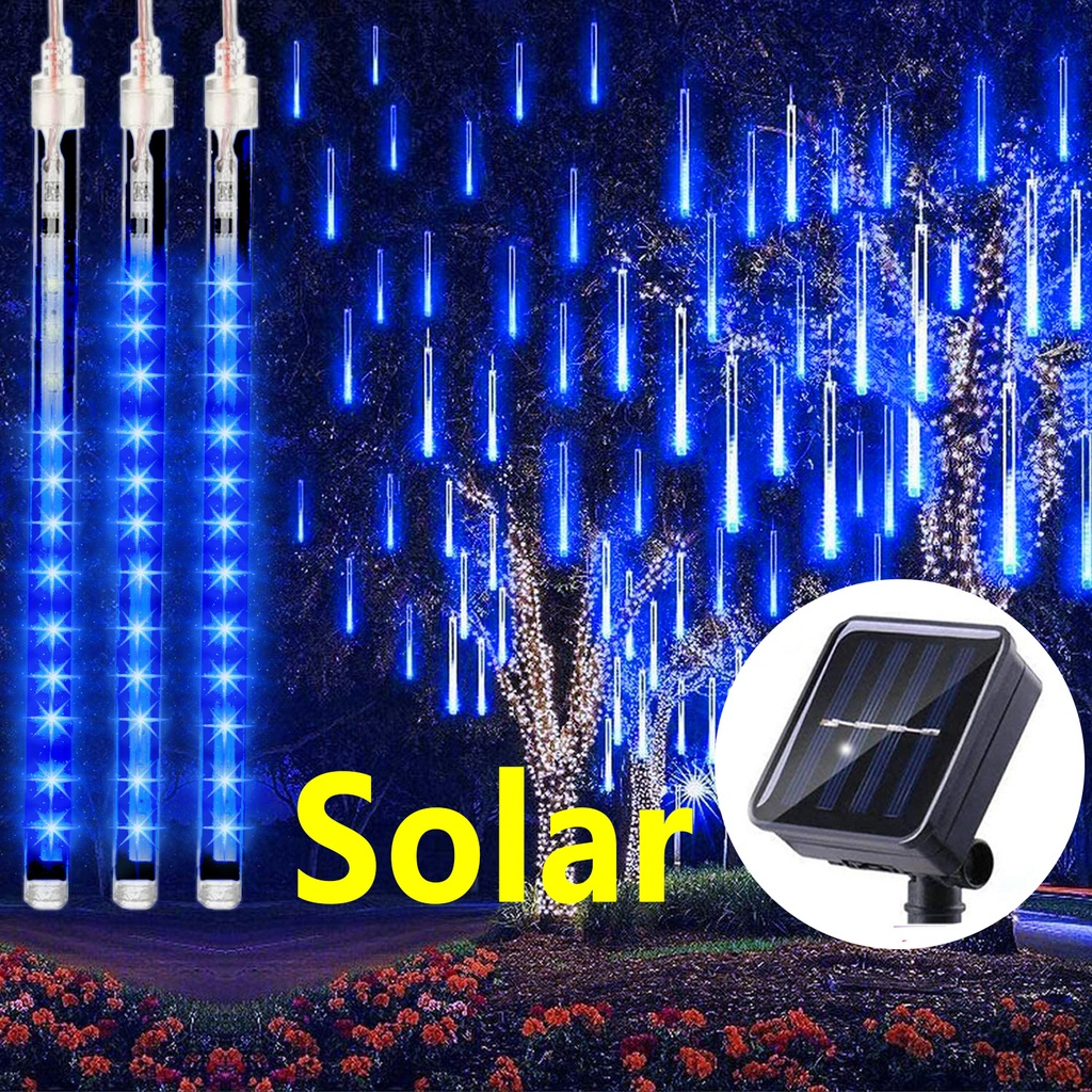 30/50CM Waterproof LED Solar Meteor Shower Rain Lights, Falling ...