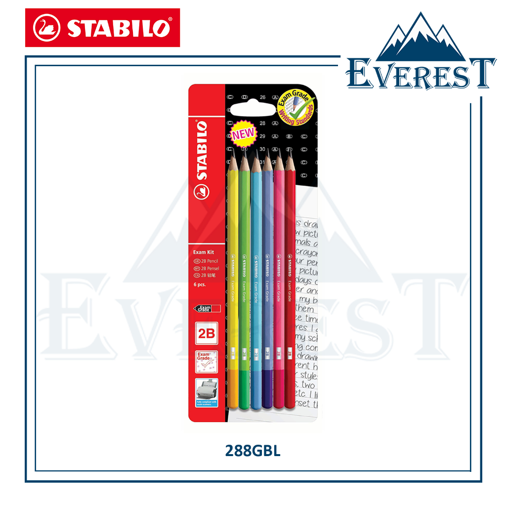 [EVE] Stabilo Exam Grade 2B Pencil Set 288 (1Card) | Shopee Malaysia