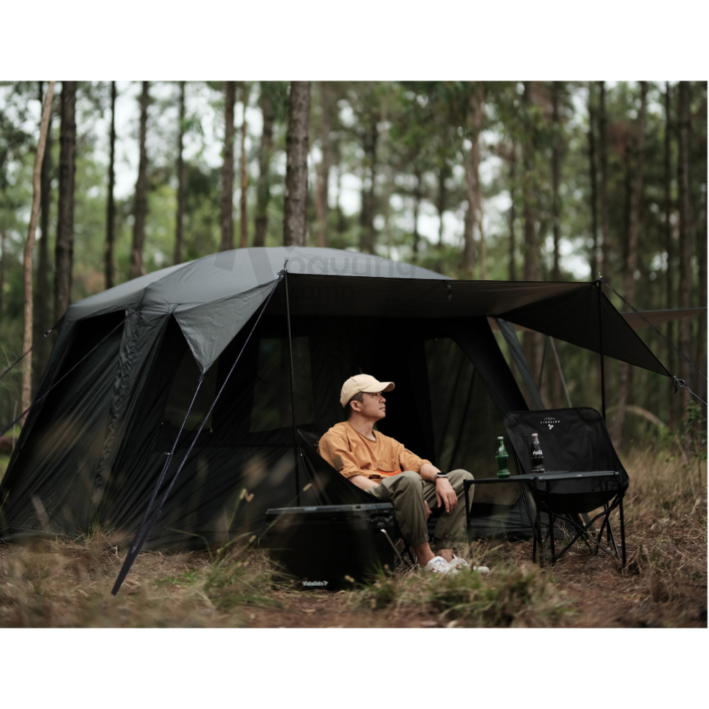 VIDALIDO Poon Saan Villa Family Tent Camping Portable Folding Tent Two ...