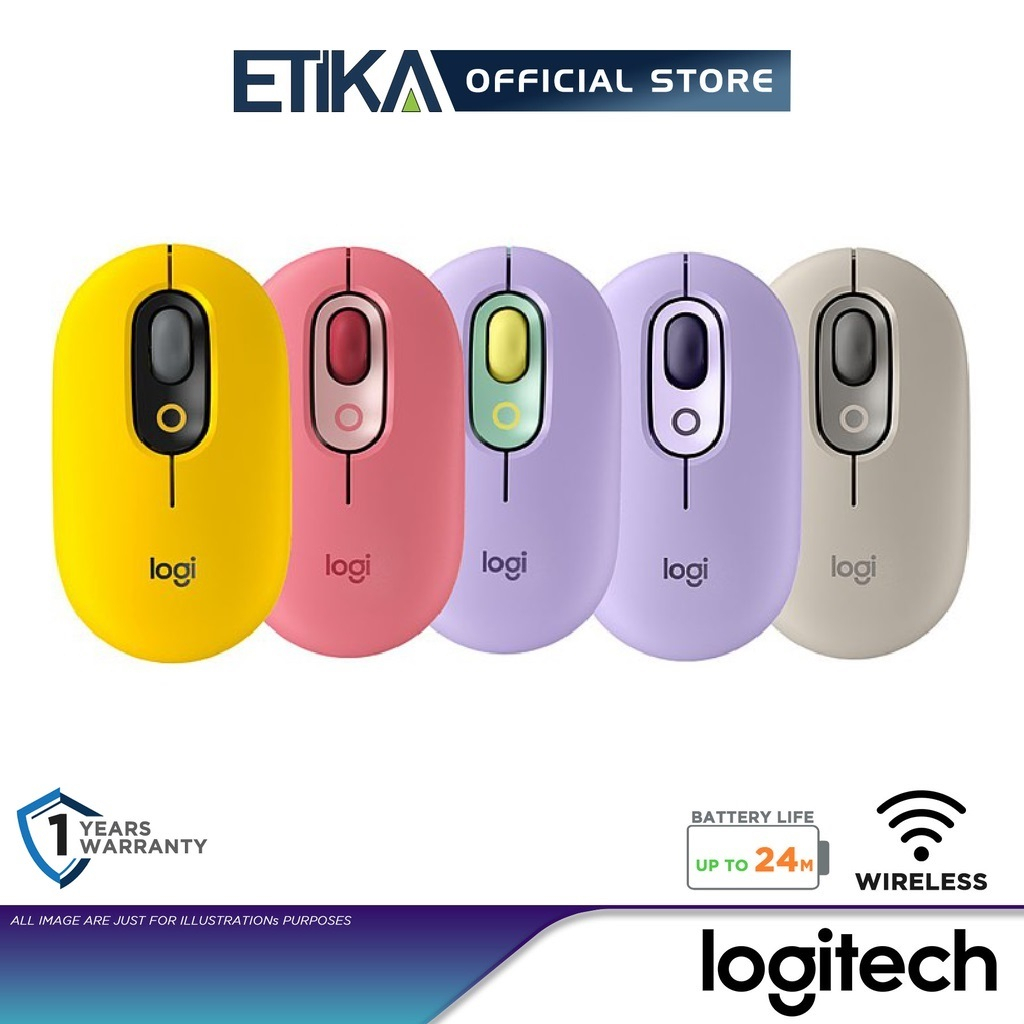 Logitech POP Mouse with emoji | Wireless Bluetooth Mouse with ...