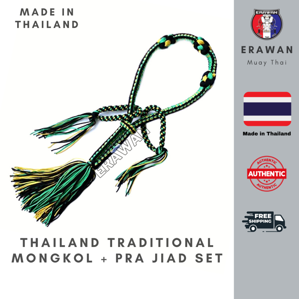 Thailand Traditional Muay Thai Mongkol + Pra Jiad Set (3 Balls Design ...
