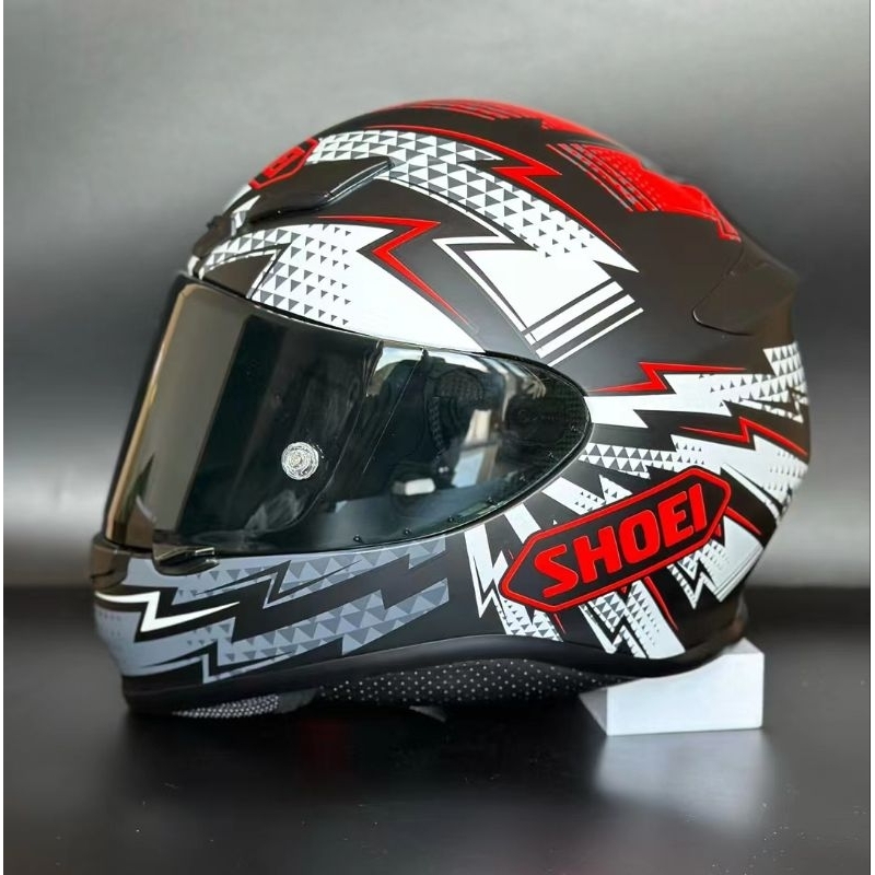 SHOEI Z7 Red Thunder Lightning Motor Riding Racing Kawasaki Yamaha ...