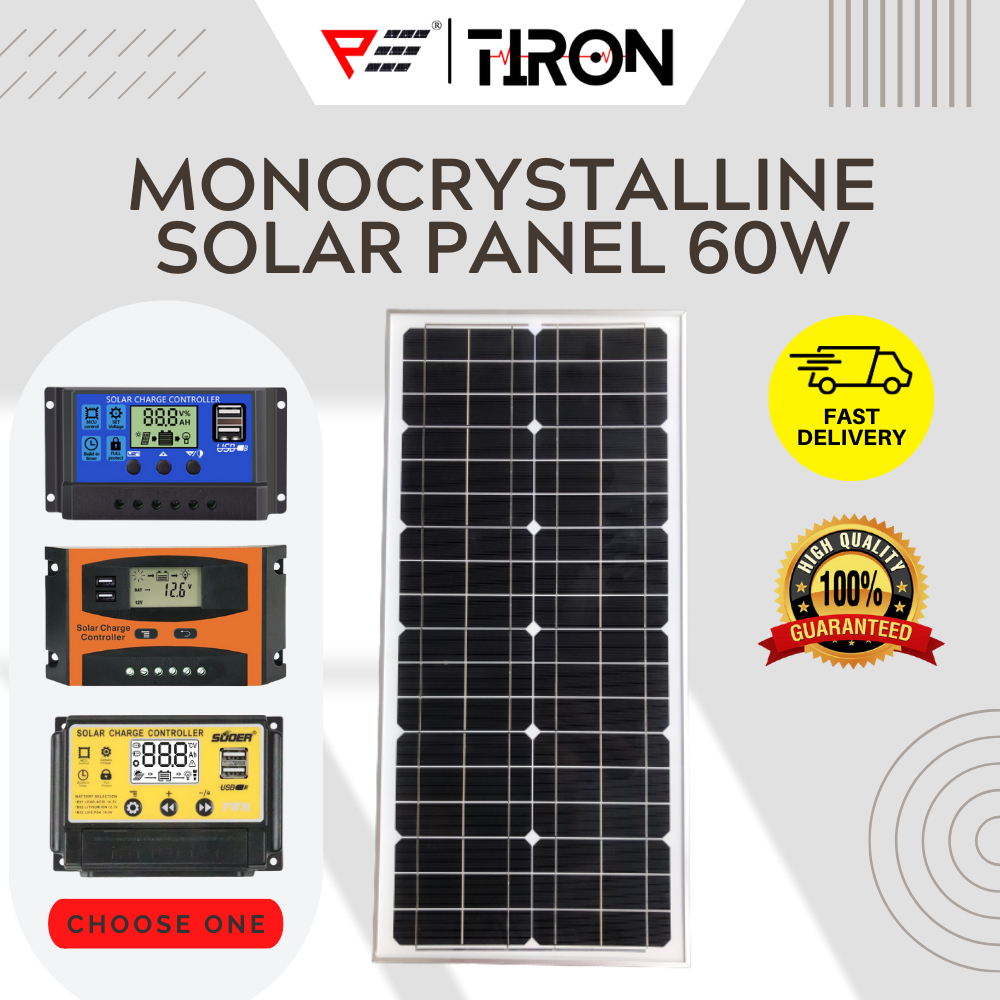 TIRON Solar Panel 60W Solar System Solar Panel Set With Controller ...