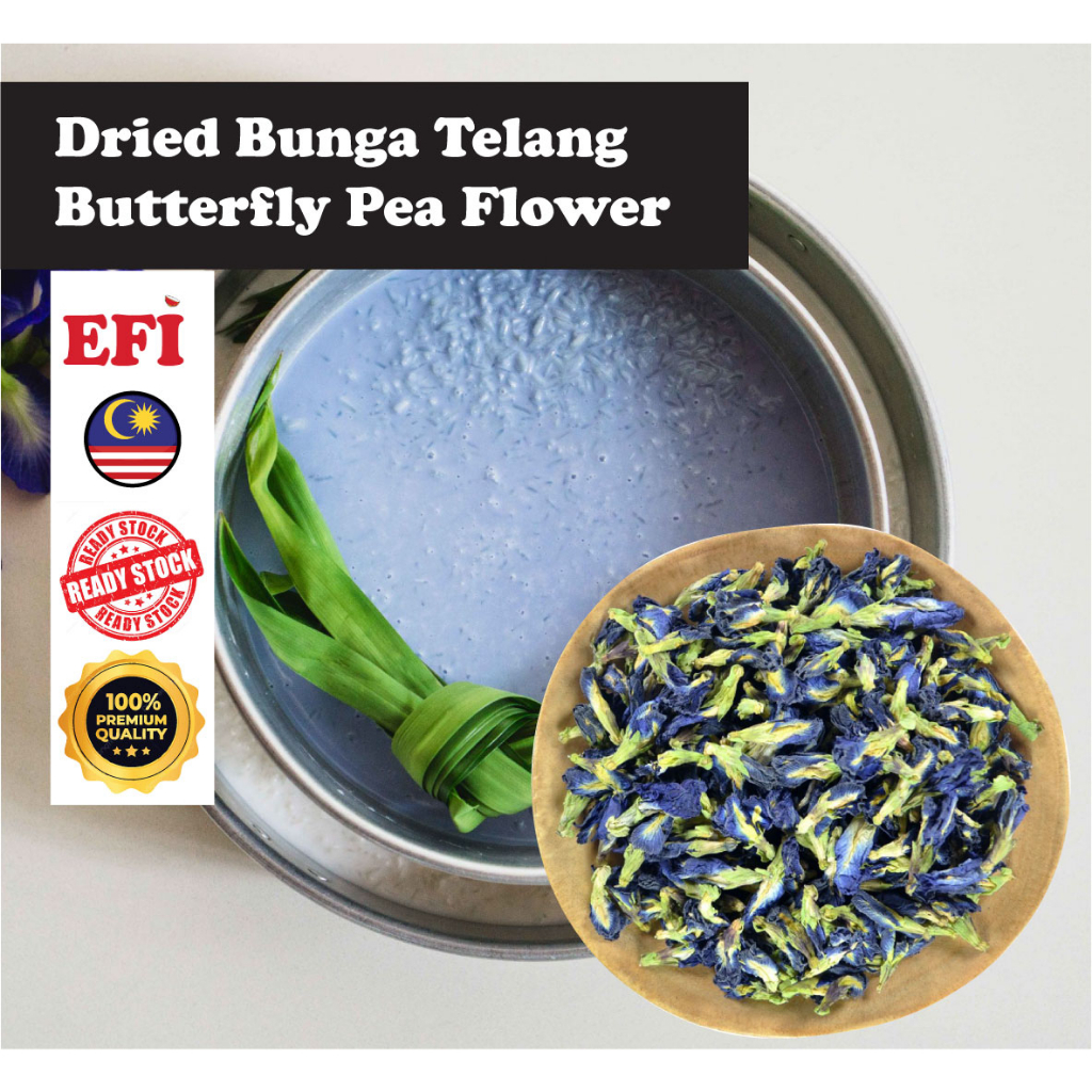 Bunga Telang Kering|Dried Butterfly Pea Flower|蓝花蝶豆花 | Shopee Malaysia