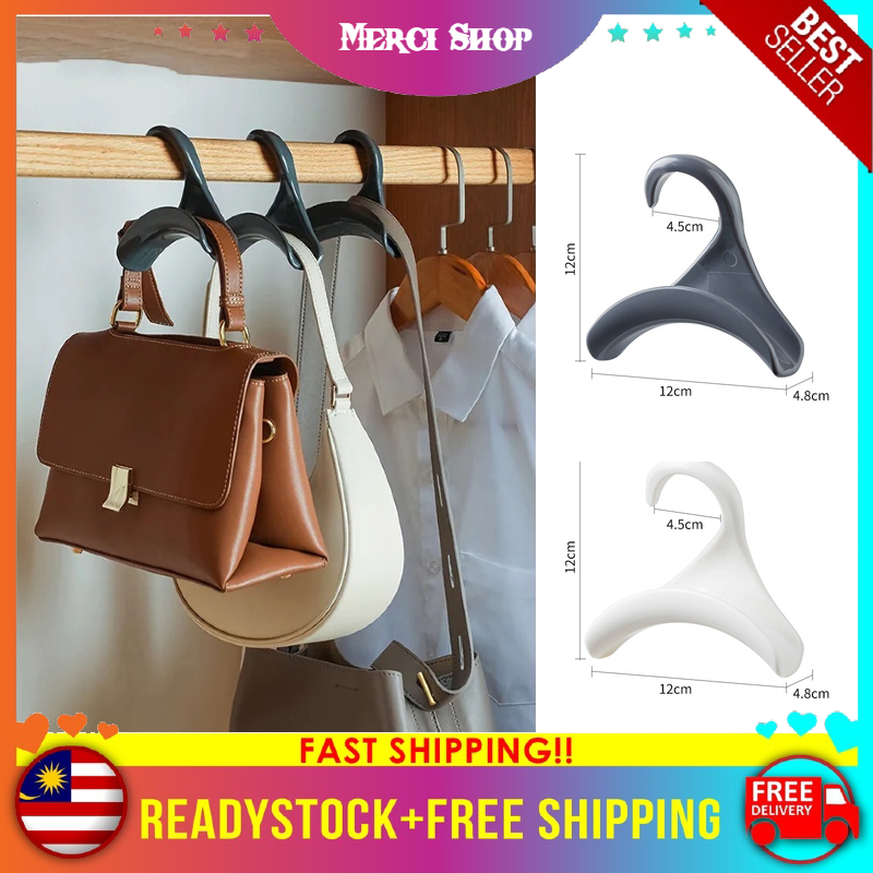 MS Handbag Hanger Hooks Arch Bag Hangers Wardrobe Organizers Closet Rod ...