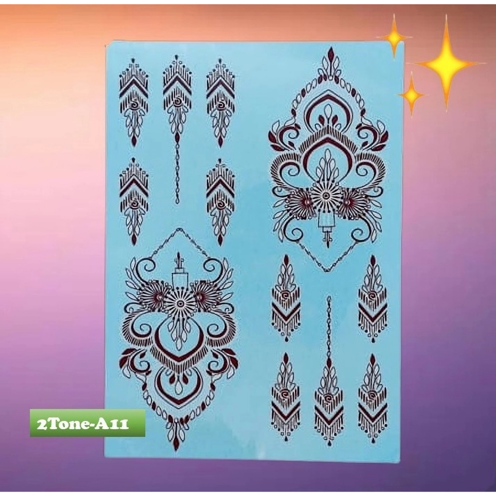 INAI 3D Pelekat HENNA Sticker inai viral Segera Pelekat Pengantin Inai ...