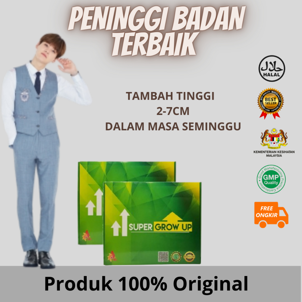 SUPER GROW UP UBAT TINGGI BADAN SUSU TINGGI BADAN ORIGINAL MALAYSIA ...