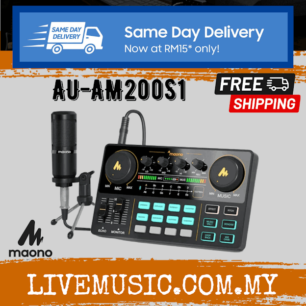 MAONO MAONOCASTER Lite AU-AM200S1 Single Mic Bundle: All-In-One Podcast ...