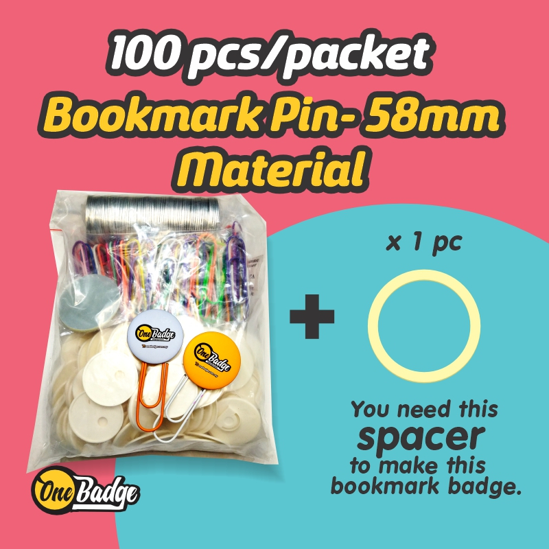 Bookmark Pin Badge Material Wholesale | 58mm Diameter | DIY Paper Clip ...