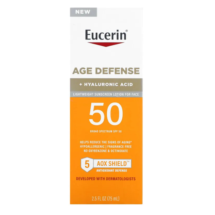 Eucerin Age Defense Lightweight Sunscreen Lotion For Face SPF 50 ...