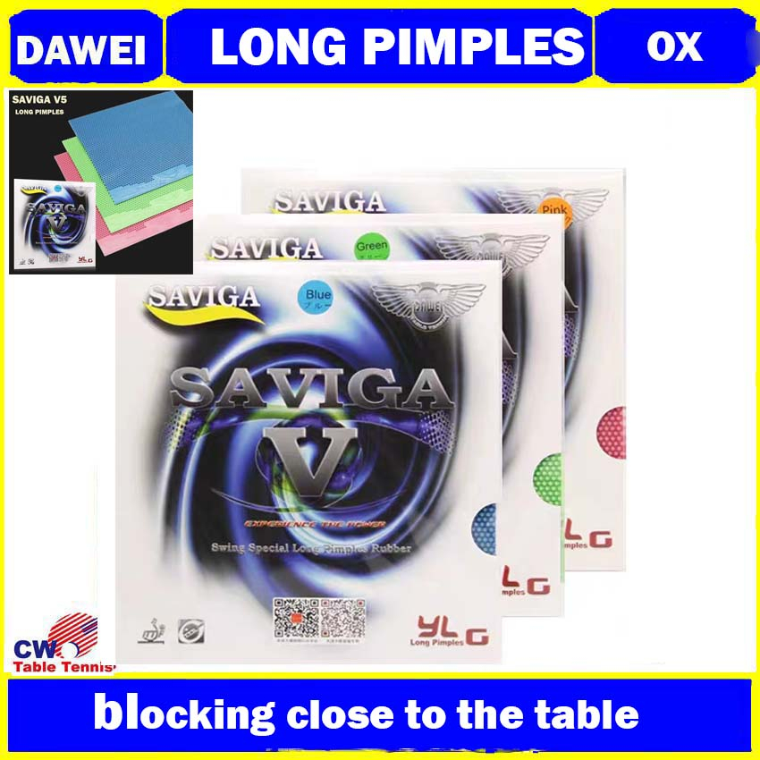 DAWEI SAVIGA V5 COLOR Long Pimples Rubber Pips-out Table Tennis Ping ...