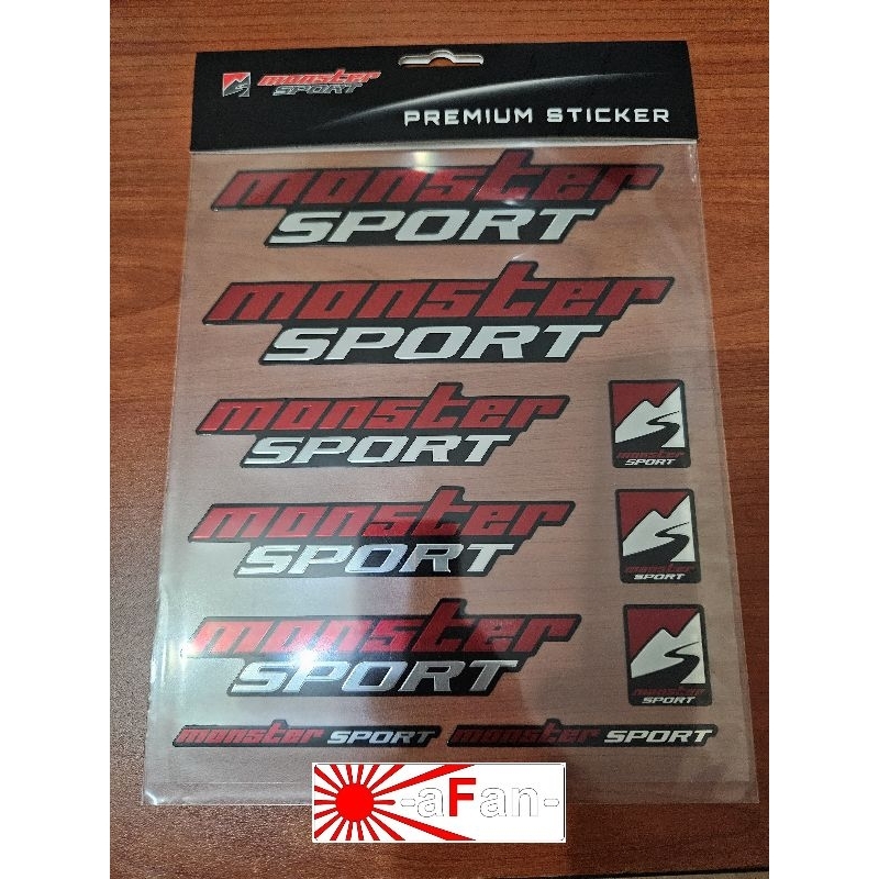 MONSTER SPORT MONSTER Premium Sticker 7.3 x 9.1 inches (185 x 230 mm ...