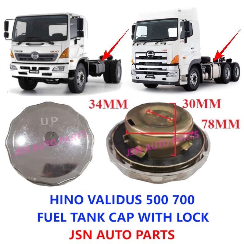 PENUTUP TANGKI MINYAK FUEL TANK CAP WITH LOCK HINO VALIDUS HINO 500 700 ...