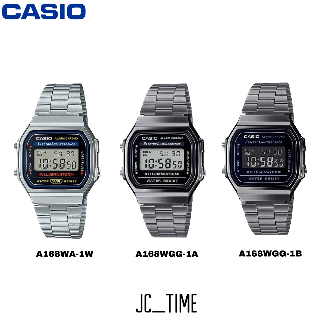 CASIO Vintage A168WA / A168WGG Series 100% Authentic.A168WA-1WDF ...