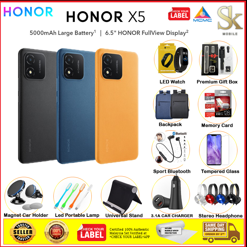 Honor X5 | 2GB RAM+32GB ROM | 1 Year Warranty By Honor Malaysia | Shopee Malaysia