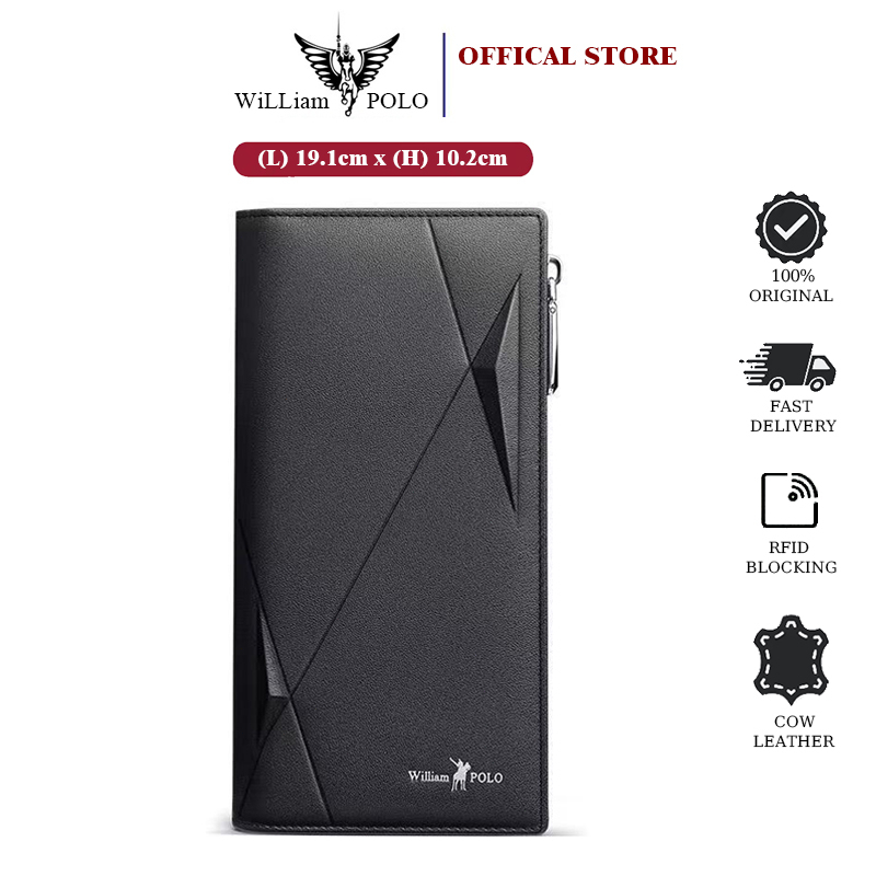[READY STOCK] William POLO Wallet - Men Wallet long leather business ...