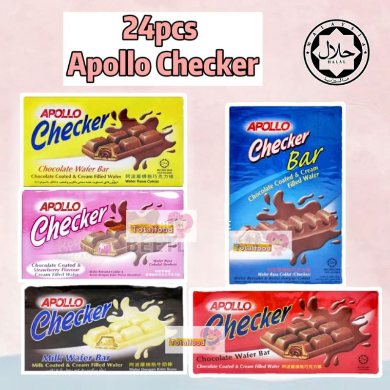 Apollo Checker Wafer Bar 24pcs | Shopee Malaysia