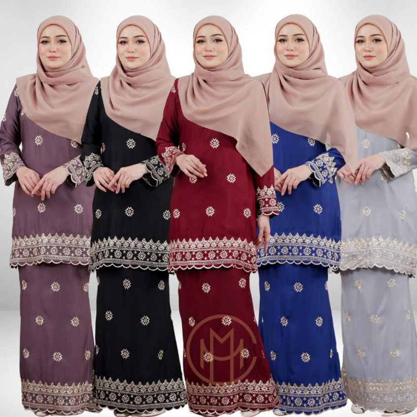 💥(SIZE XS-5XL) KURUNG MODEN SULAM SONGKET RAYA BAIDURI MAROON ROYAL ...