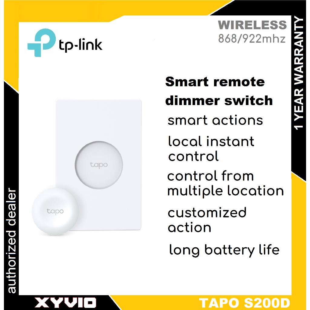TP-LINK TAPO S200D Tapo S200D Smart Remote Dimmer Switch Control and ...