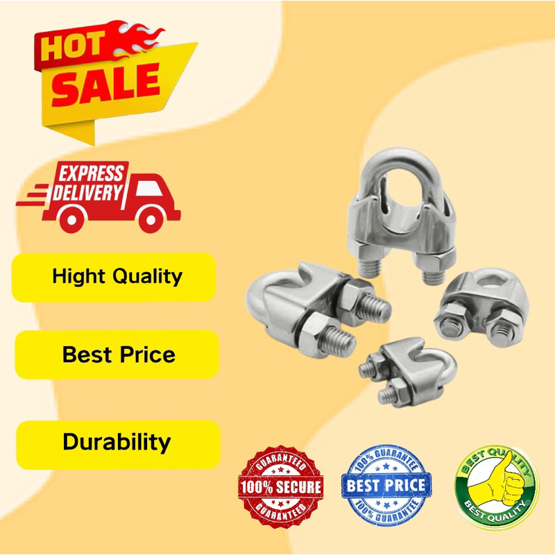 Ys260 ADJUSTABLE STAINLESSSTEEL 304 Cable WIRE Clip Stainless Steel ...