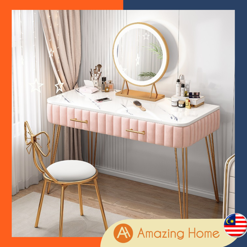 AmazingHome Dressing Table Luxurious Makeup Desk Elegant Vanity Table ...