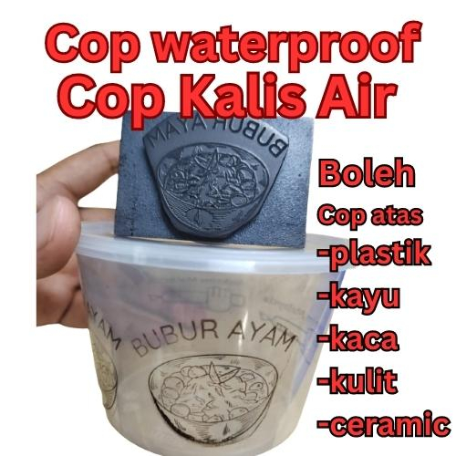 Custom Cop kalis air waterproof / cop plastic / cop atas plastik cepat ...