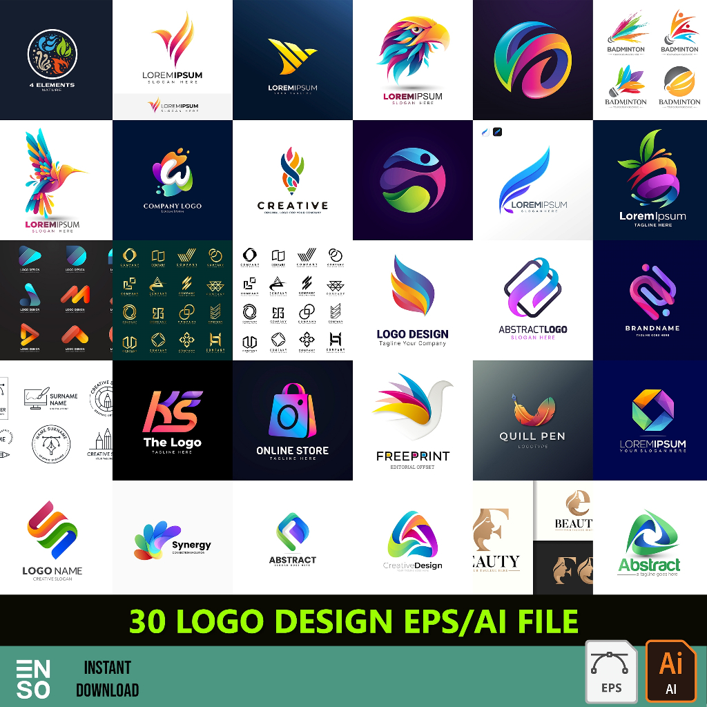 Bundle Company Logo Design EPS/AI File | Logo Design Editable File ...