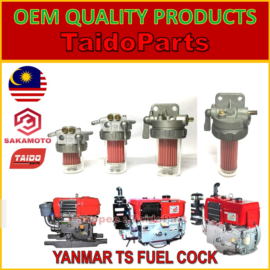 Yanmar TS60 TS105 TS180 TS190 TS230 Engine Fuel oil strainer Fuel cock ...