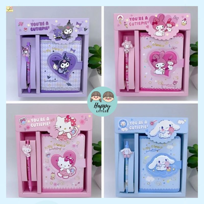 Sanrio Kawaii Notebook Cartoon Kuromi Magnetic Buckle Hand Ledger ...
