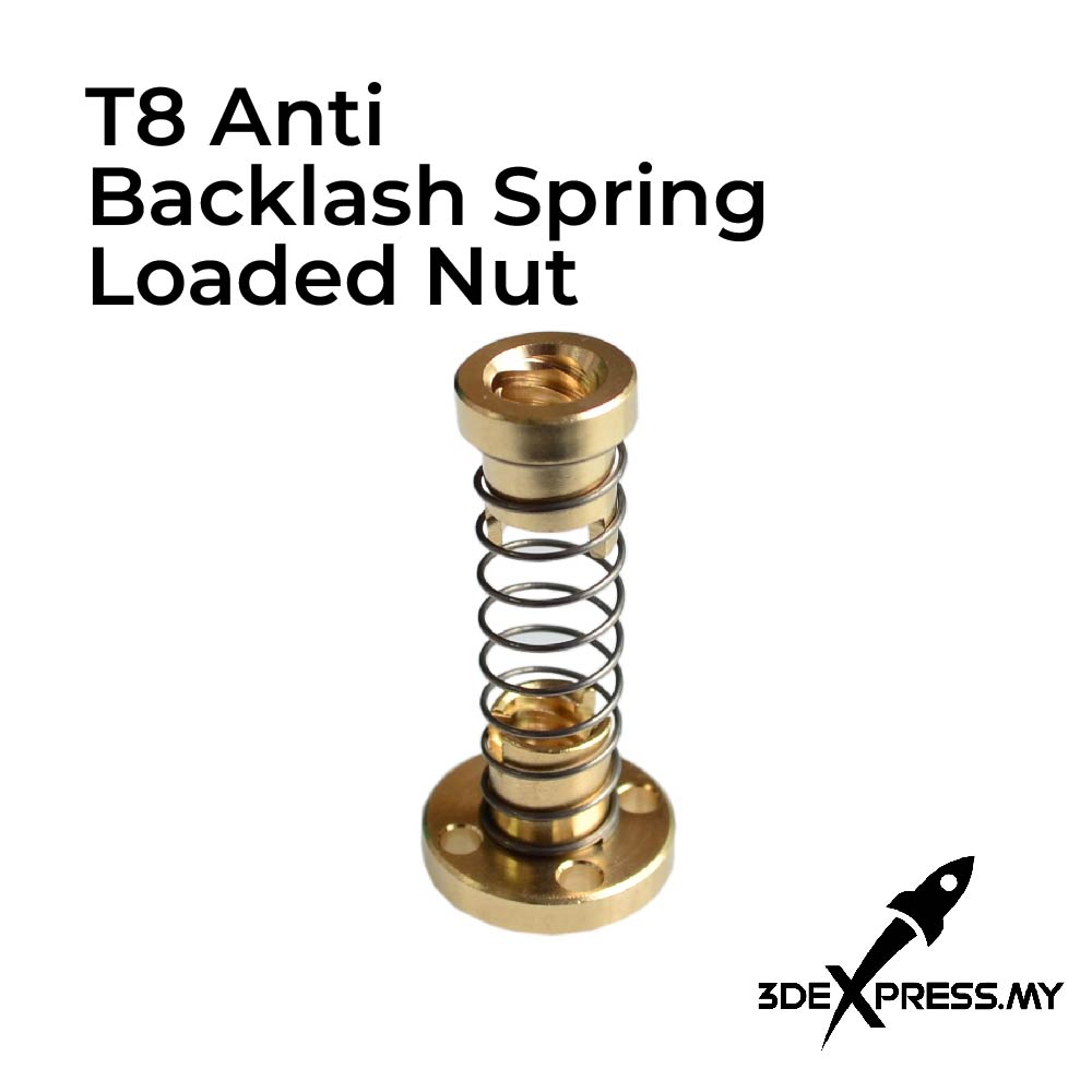 T8 Anti Backlash Nuts Spring Loaded Eliminate the gap For Lead 2mm/4mm ...