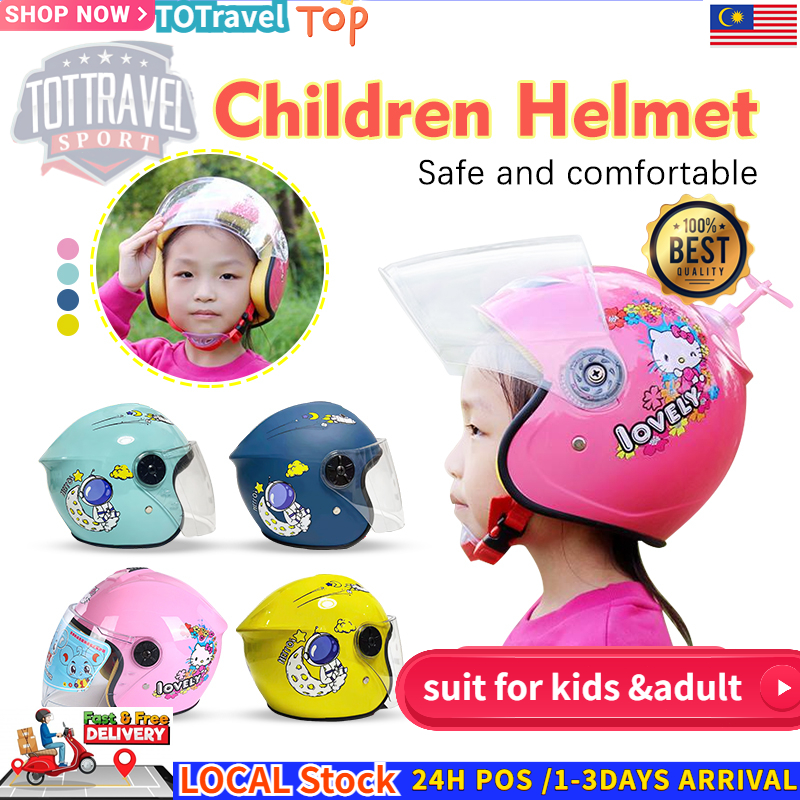Motor Helmet Motorcycle Kids helmet budak Lelaki half Face Helmet HD ...