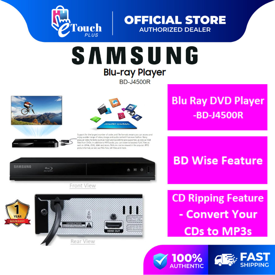 SAMSUNG Blu-ray Player Black Color [ BD-J4500R ] | Shopee Malaysia