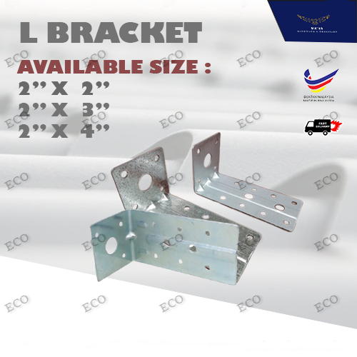 2" x 2" 3" 4" 2.0/1.5MM L Bracket Besi Atap Angle Truss L Bracket Siku ...