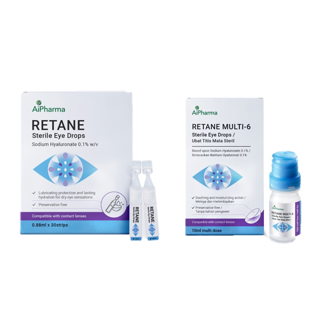 AiPharma RETANE (Sterile Eye Drops 0.88ml x 30s/ Multi-6 10ml) | Shopee ...