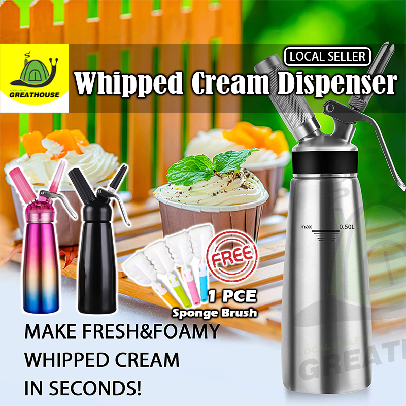 🚚🚚 Stainless Steel Whipped Cream Dispenser Foamer Whipped Cream Maker ...